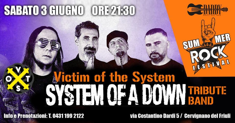 Victim of the System – SYSTEM OF A DOWN Tribute Band @ Dardy Summer ...