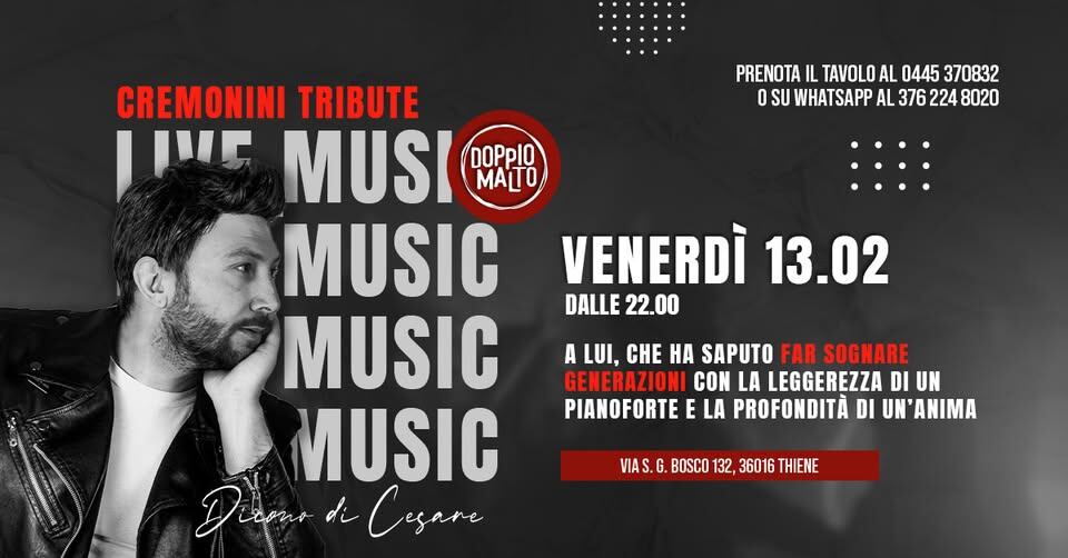 Dicono di Cesare Il tributo a Cesare Cremonini - 13 febbraio 2026 ...